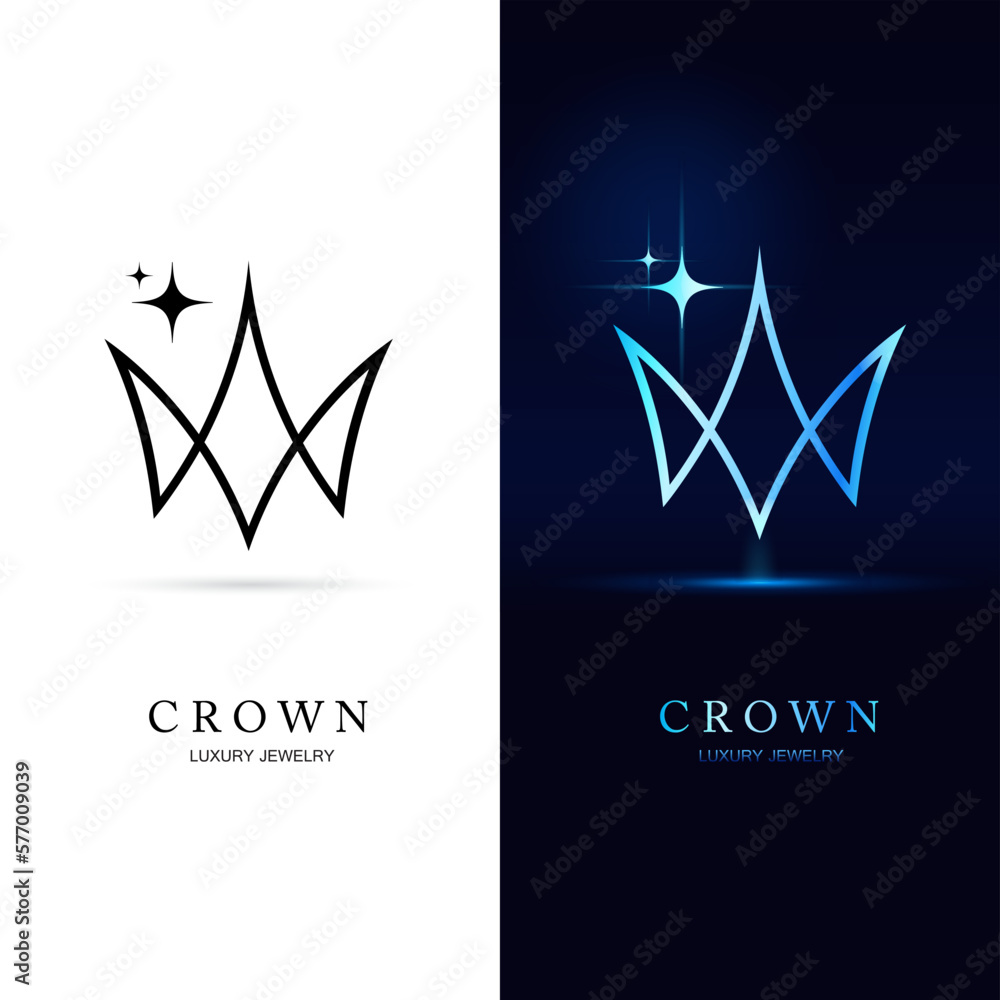 Icon Stylized Crown. Vector Logo design, Luxury jewelry Stock Vector ...
