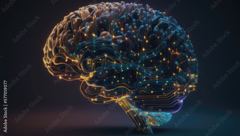spread of digital brain connections. Artificial intelligence and the ...