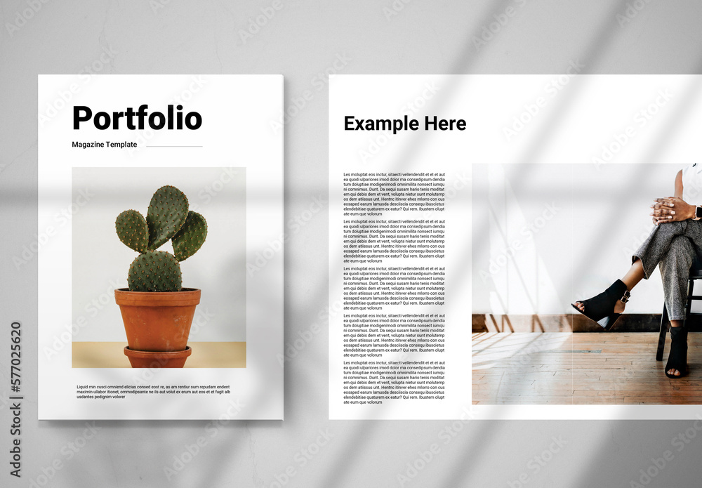 Portfolio Magazine Layout Stock Template | Adobe Stock