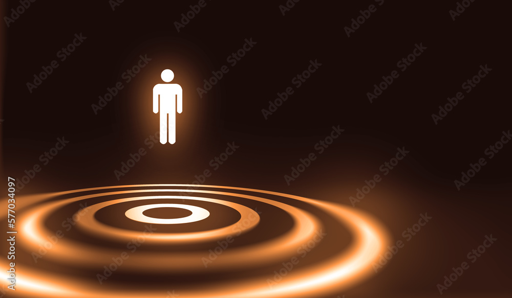 Concept of Customer Target. Targeting High value Premium Client. 3d ...