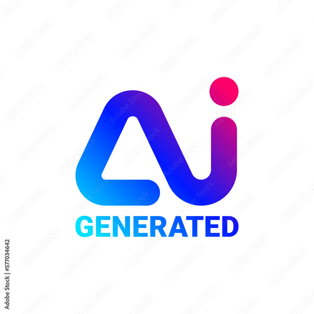Vector Icon For Artificial Intelligence Generated Content Stock Vector