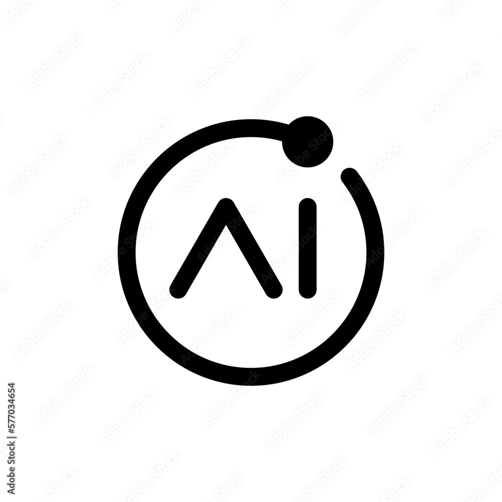 Vector icon for Artificial intelligence generated content Stock Vector ...