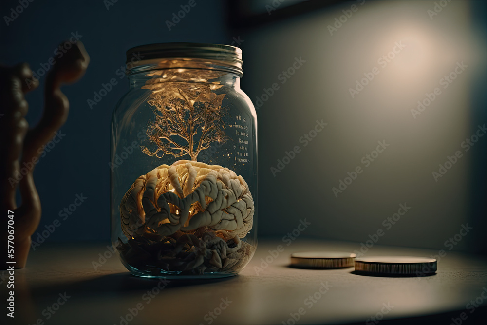 AI brain in a jar, Cinematic, cinematic, ai, brain, jar, artificial ...