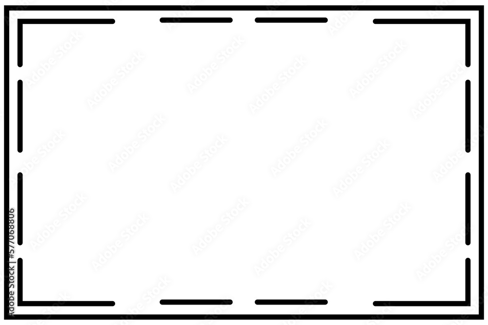 Artistic horizontal border and frame Stock Illustration | Adobe Stock