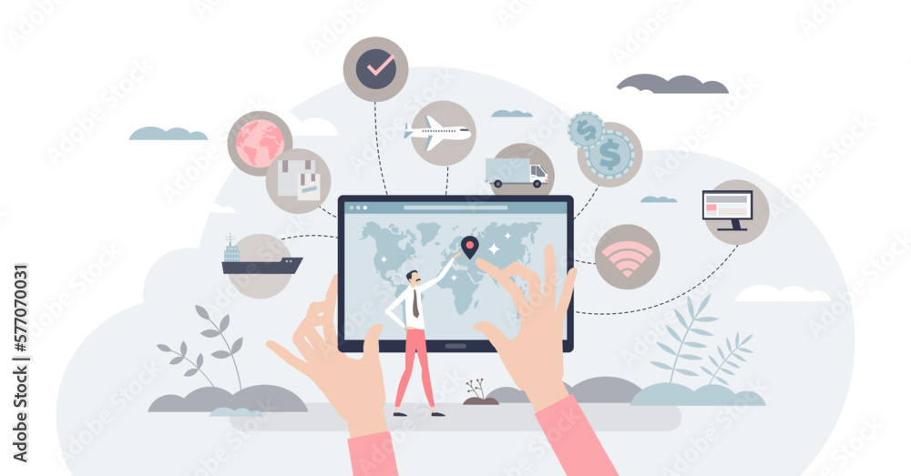 Supply chain technology to manage logistic process online tiny person ...