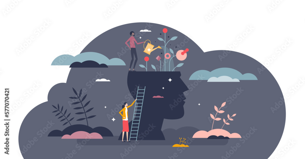 Growth mind and mental intelligence self development tiny person ...