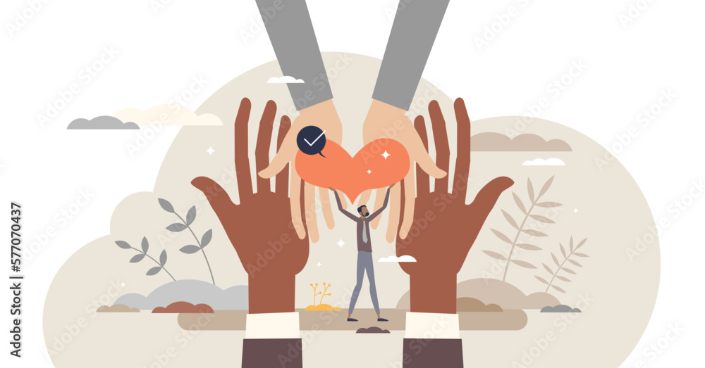 Hope and support with giving heart for sharing and caring tiny person ...