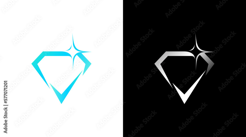 shining diamond logo jewelry icon Design template Stock Vector | Adobe ...