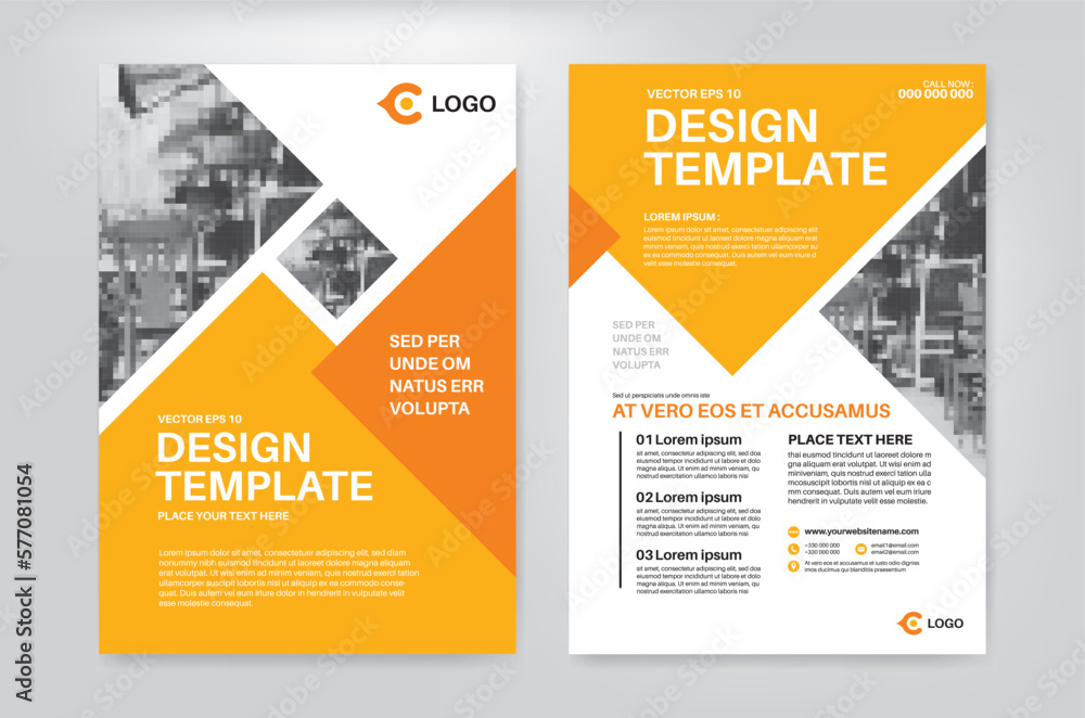 Vector layout design template for Leaflet / Poster / Flyer / Pamphlet ...