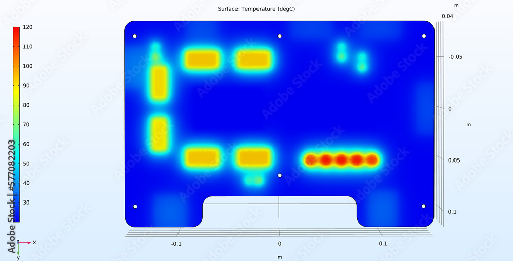 Computer 3d Modeling Of The Temperature Distribution On The Surface Of