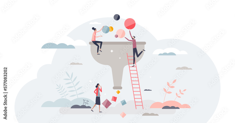 Sorting data and information stream filtered arrangement tiny person ...
