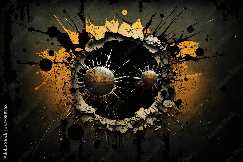 ภาพประกอบสต็อก Devastation caused by an explosion, exemplified by a ...