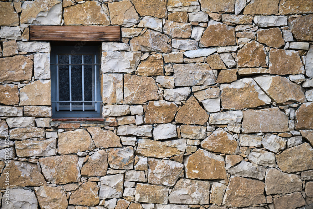 old stone windows tough mosaic dirty built concrete rural urban ...