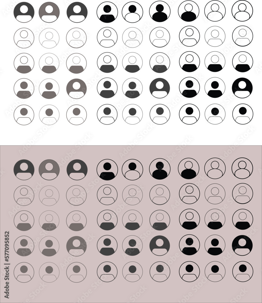 Icons for account login signup vector. Login icons Authentication icons ...