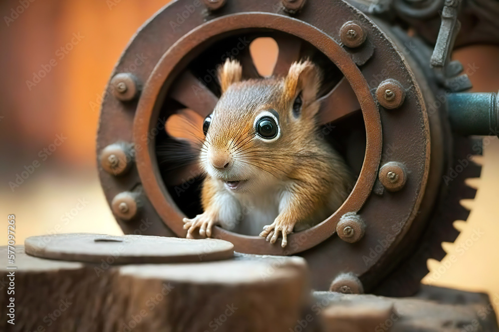 The story of the squirrel and the wheel in everyday life, squirrel ...