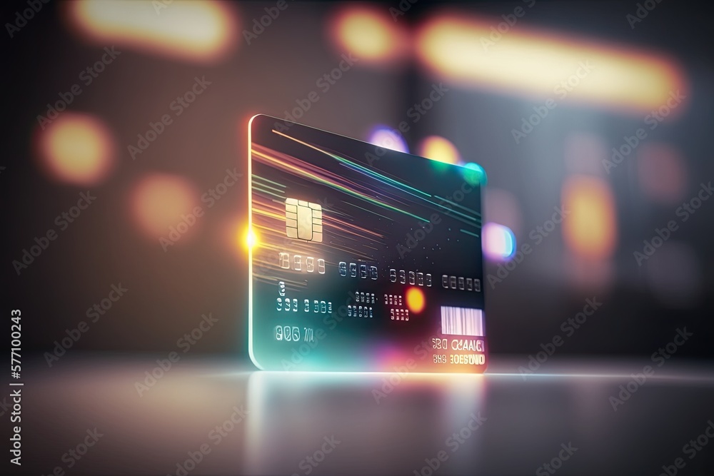 Futuristic credit card for online shopping. Payment Technology ...