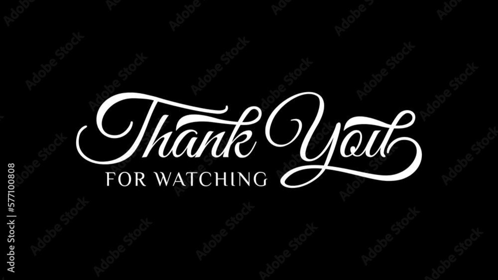THANK YOU FOR WATCHING animation text, with lettering animated text for ...