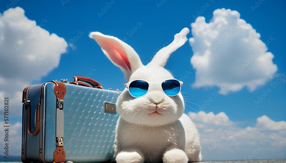 Easter bunny on the beach, A Bunny's Guide to Seeing the World, cartoon ...