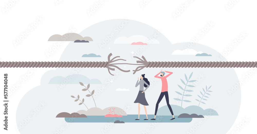 Stress tension and emotionally desperate mental pressure tiny person ...