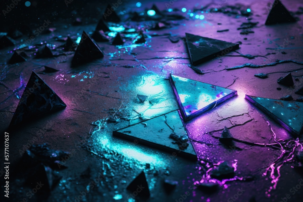Cosmological, futuristic science fiction Vibrant Neon Colors in Purple ...