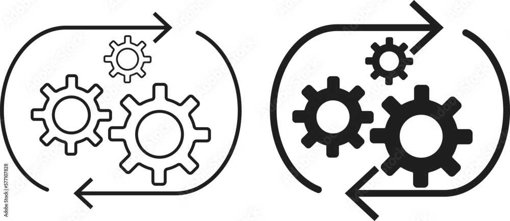 Operations line icon simple trendy flat style line and solid Isolated ...