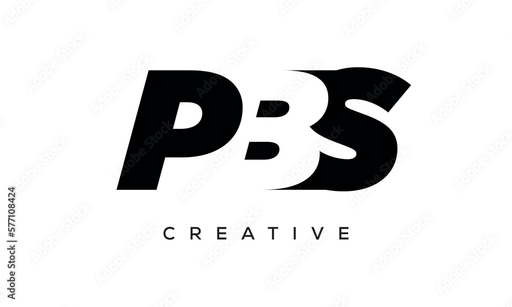 PBS letters negative space logo design. creative typography monogram ...