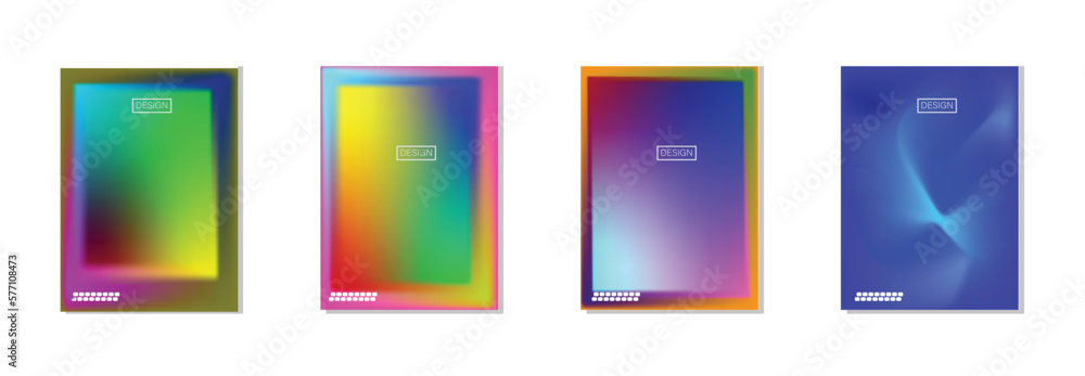 collection of abstract backgrounds with beautiful gradation colors ...