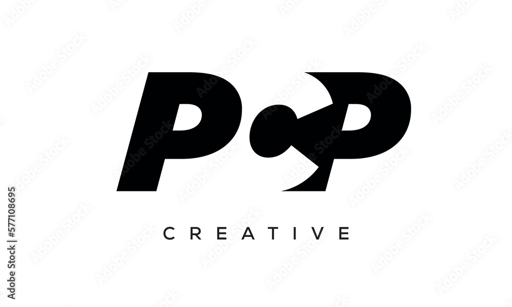 PCP letters negative space logo design. creative typography monogram ...