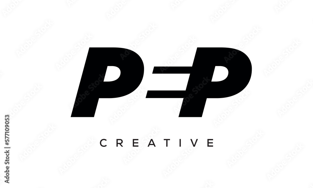 PEP letters negative space logo design. creative typography monogram ...