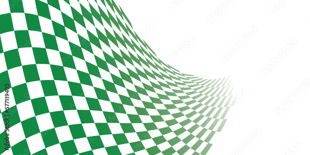 Green and white checkered abstract background. Race background with ...