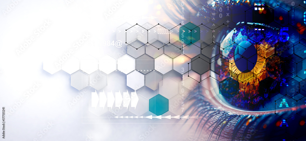 Fondo tecnología abstracta y hexágonos digitales de alta tecnología ...