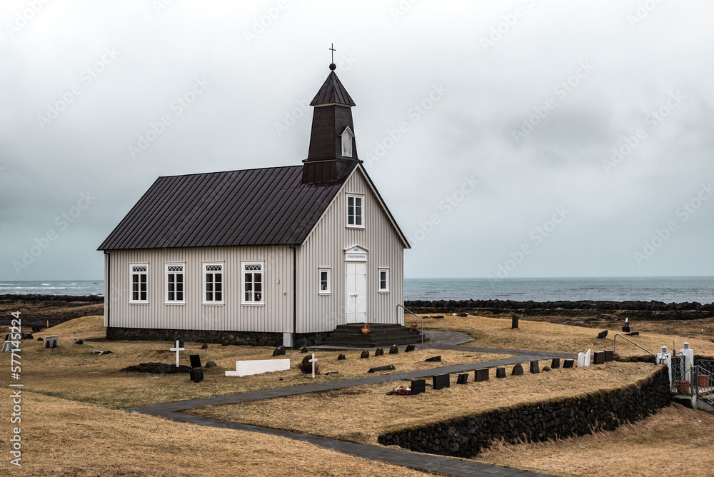 Strandarkirkja, the "Coastal Church", is an iconic landmark at Selvogur ...