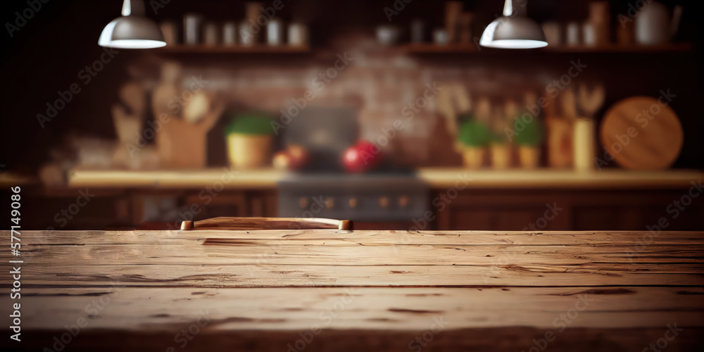 table en bois pour la présentation de produits avec arrière-plan ...