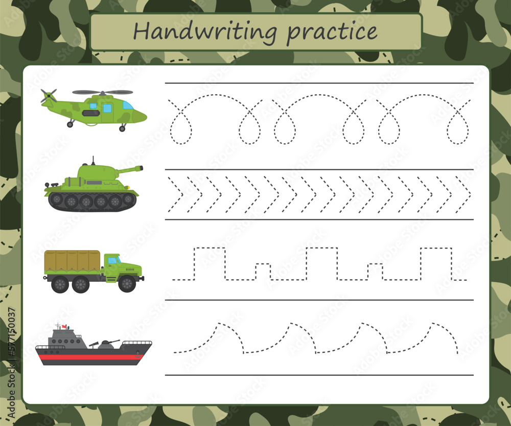 Game for preschool children. Handwriting practicle. The practice of ...