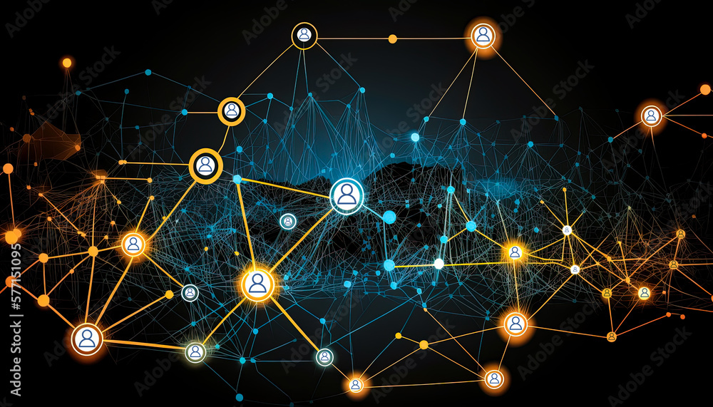 AI Generative illustration of a Creative Photo of The Web of Connecting ...