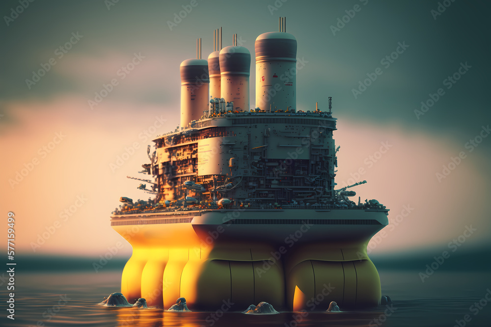 Mobile floating nuclear thermal power plant rig, backup electricity ...