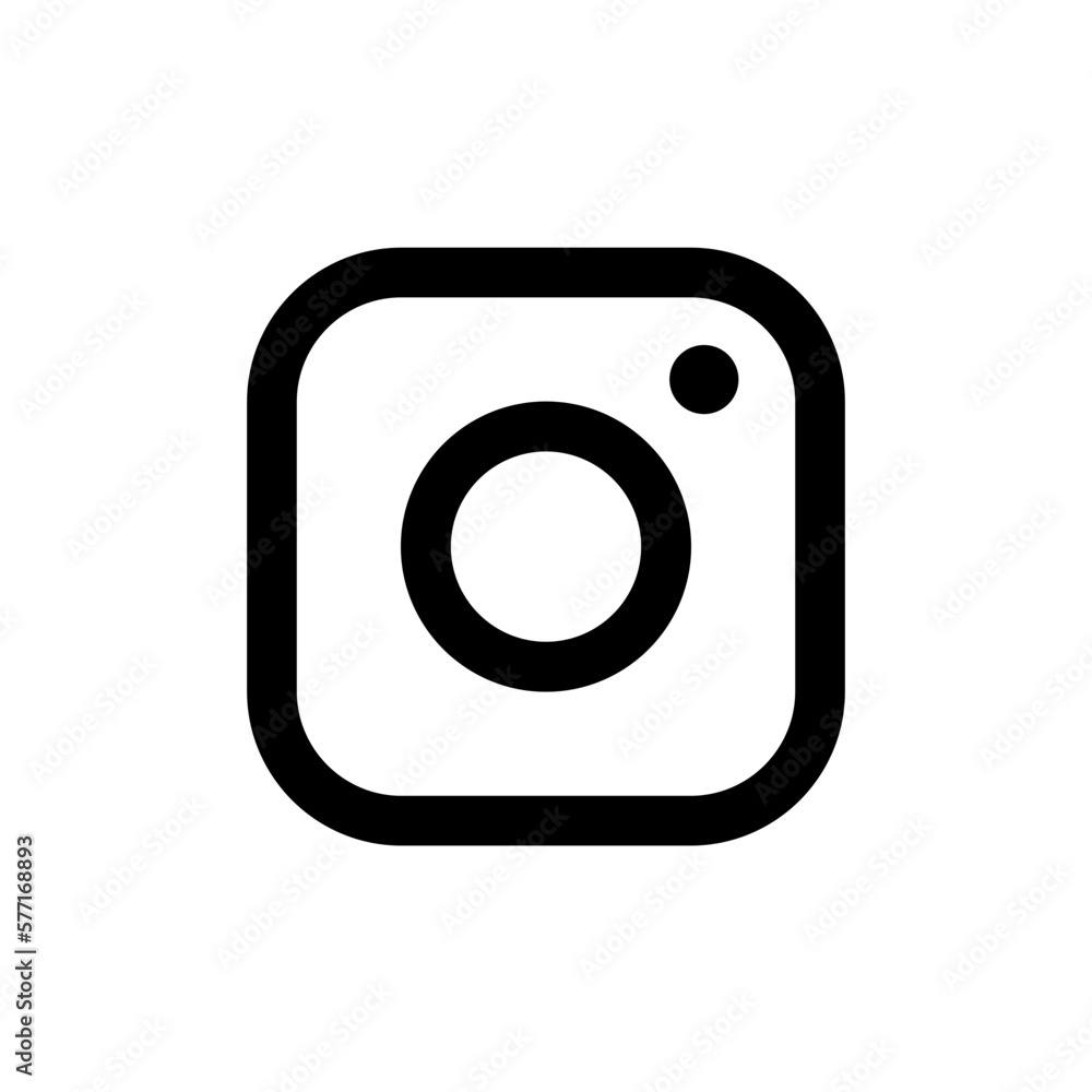 Vetor de Instagram logo. Insta Realistic social media icon logotype on ...