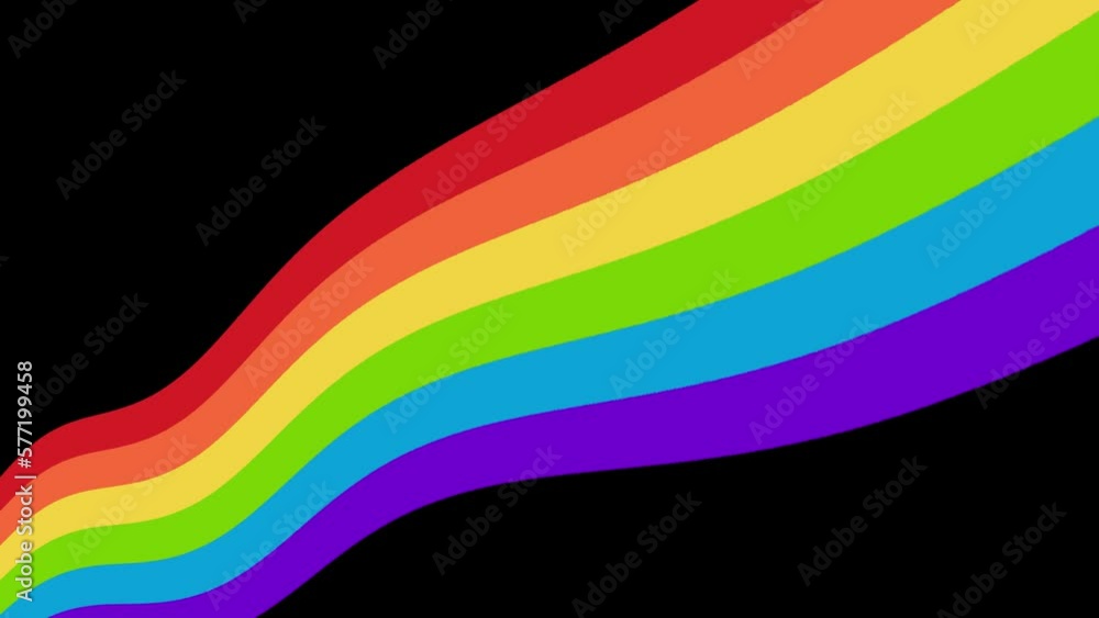 Pride Banner with LGBTQ Rainbow Flag Wave. Pride Month Web Banner ...