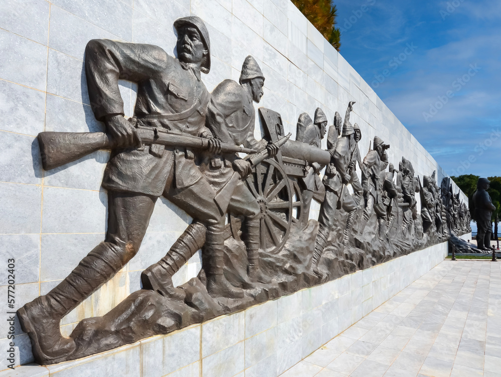18 March memorial monument for soldiers who died in Canakkale war in ...