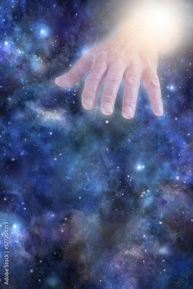 God's Helping Hand Background Template - large masculine hand emerging ...