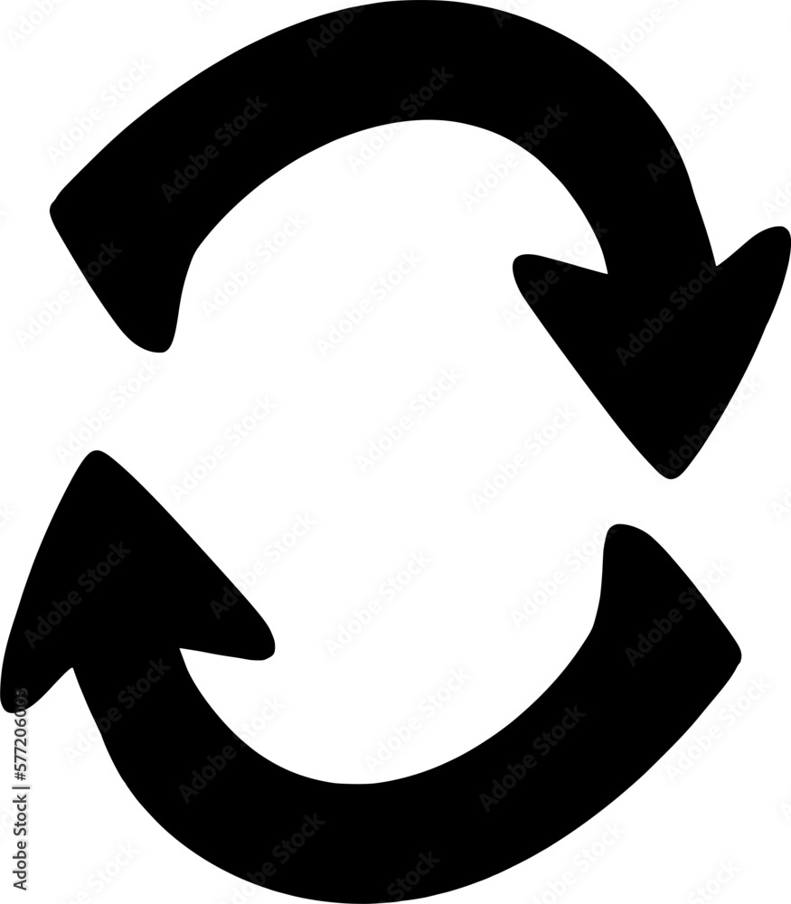 Vector drawing of arrows, pointers, road signs.Silhouette, contour ...