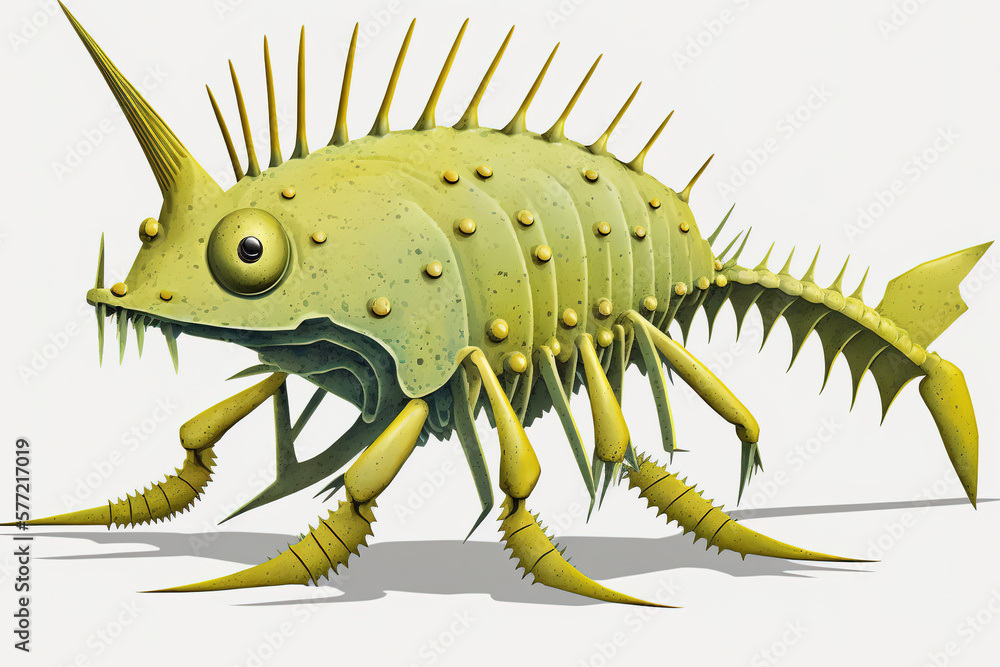 a Jaekelopterus model. A genus of extinct aquatic arthropods known as ...