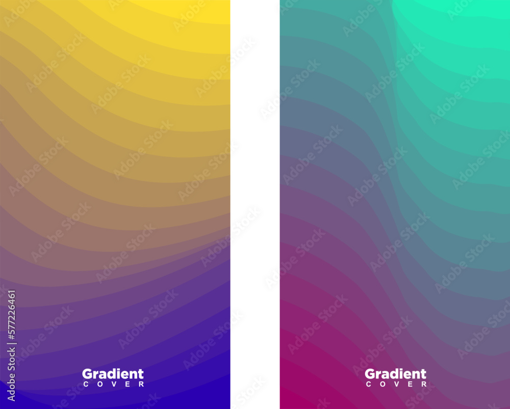 Vector colorful wave geometric shape with color gradation for banner ...