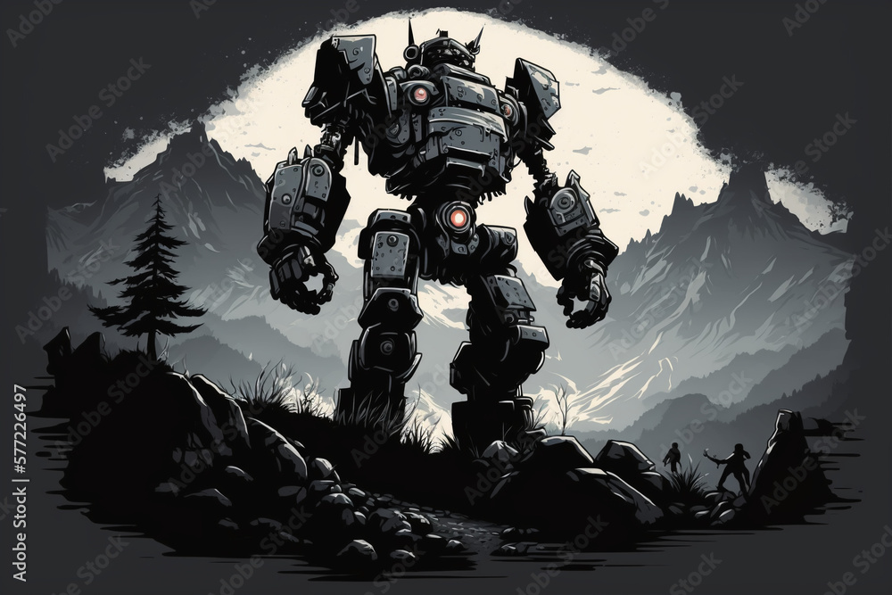 Generative AI Mech: An Artistic Interpretation of a Towering Robotic ...