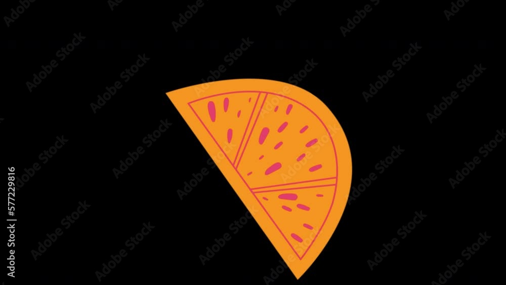 Fruit slice loop Animation video transparent background with alpha ...