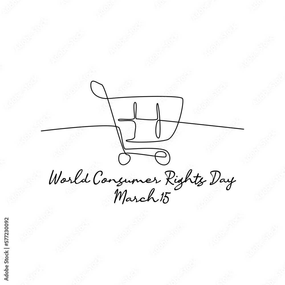 single line art of world consumer rights day good for world consumer ...