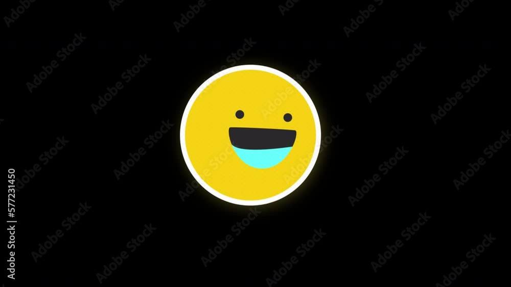 Vidéo Stock Emoticon cute smile emoji icon loop Animation video ...