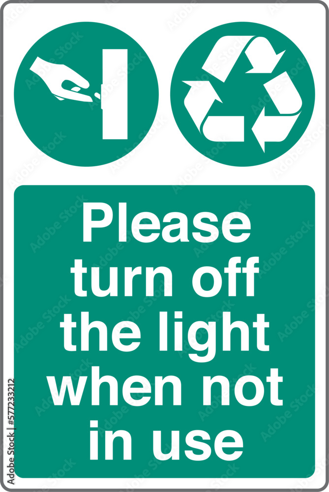 Recycling Waste Management Trash Bin Label Sticker Save Energy Sign ...