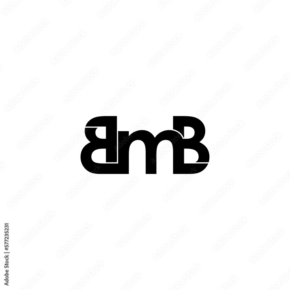 bmb typography letter monogram logo design Stock Vector | Adobe Stock