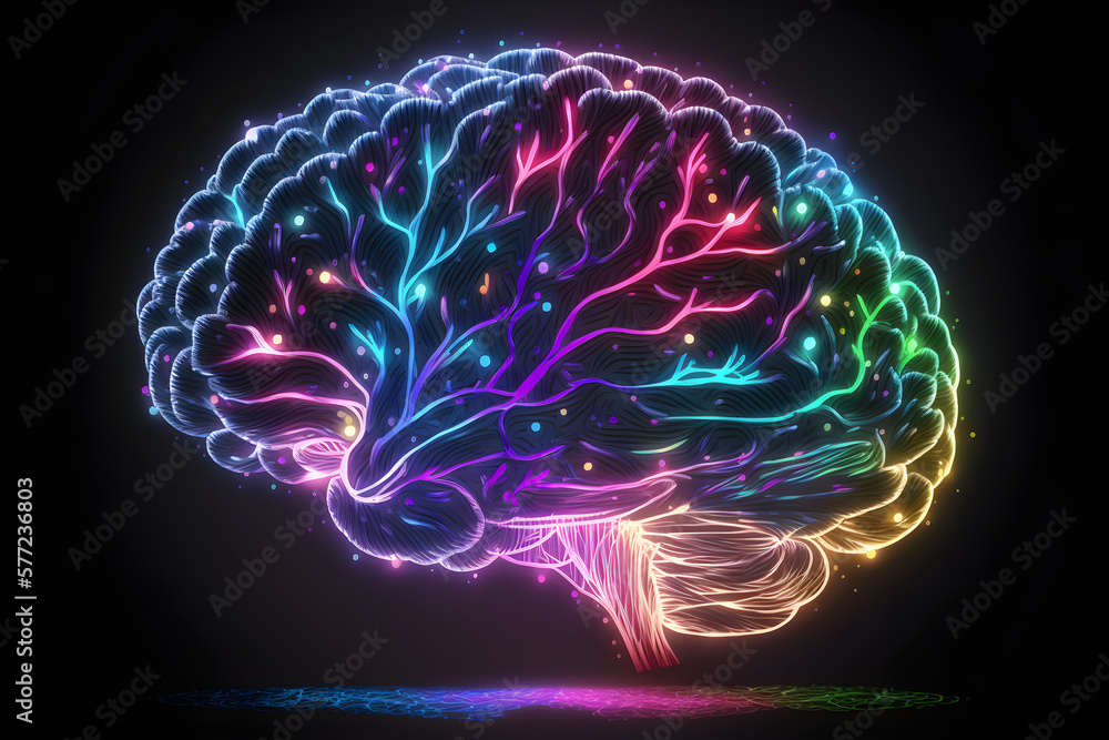 ChatGPT concept. Bain connecting by neural network , ai neon light ...